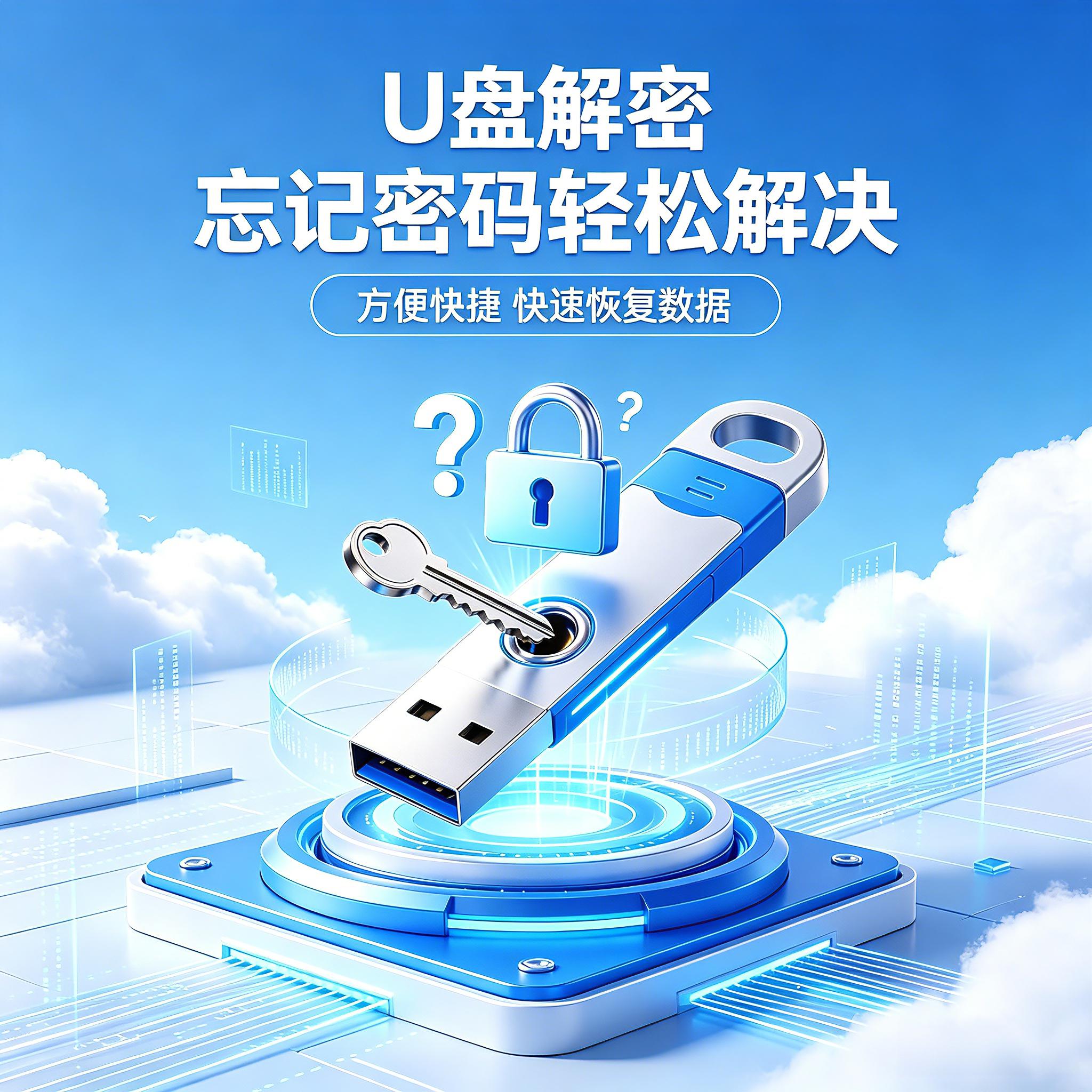 U盘解密忘记密码打不开内存卡解密移动硬盘相机卡文件夹数据恢复