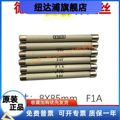 SIBA高压熔断器185000 F1A F2A F100MA F500MA 3KV 8X85mm保险丝