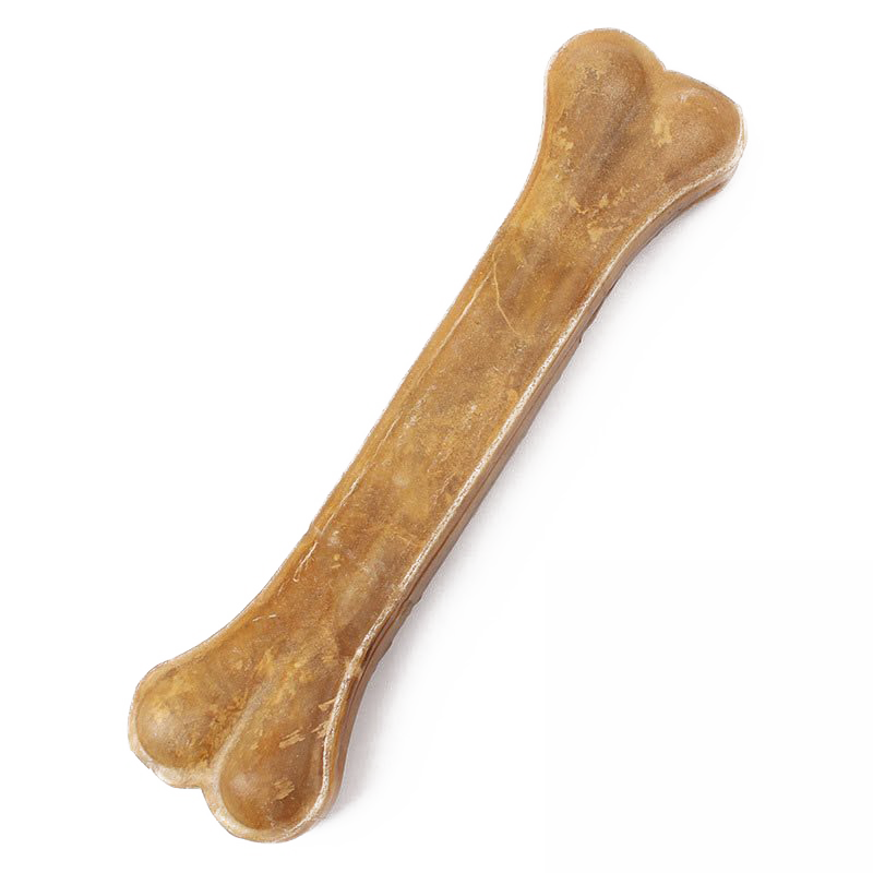 狗咬胶牛皮压骨洁齿骨头6.5英寸金毛泰迪宠物狗零食磨牙棒约16cm