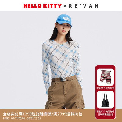 【鞠婧祎同款】REVAN芮范HelloKitty打底衫RL70801027