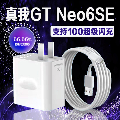 适用真我GT Neo6SE充电器100超级闪充真我gtneo6se充电头快充真我gtNeo6se手机充电器真我gtneo6se数据线