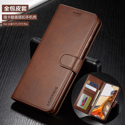 mi 11T case适用小米11Tpro手机壳插卡翻盖Xiaomi皮套mi10T防摔por全包保护lite搭扣软壳男女士wallet cover