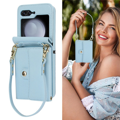 斜挂长绳插卡卡包防摔保护小香风