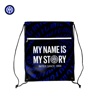 国际米兰足球俱乐部运动抽绳背包国米球迷版足球球鞋包