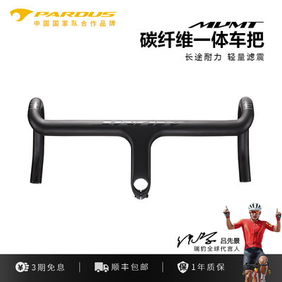 碳纤维公路车全内走一体把超轻