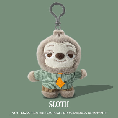 适用baseus倍思m3s保护套w04保护壳m2s毛绒mc1pro疯狂动物成BS1NC蓝牙BF1耳机套e3耳机盒wo4贝斯plus软壳xc1