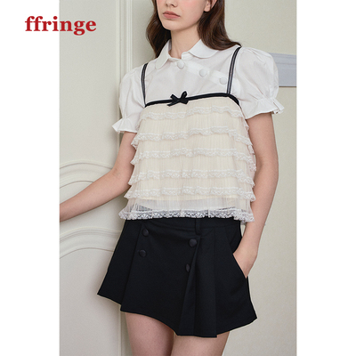 ffringe 原创设计师网纱花边小吊带女夏公主千金风上衣女