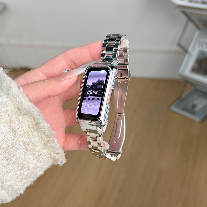 适用Keep手环B3腕带B4表带金属手链三珠智能手环表带运动手表3代手表带替换表带健身_虎窝淘