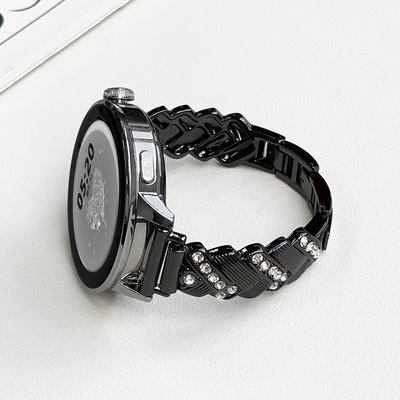 北想适用荣耀手表闪钻麻花表链