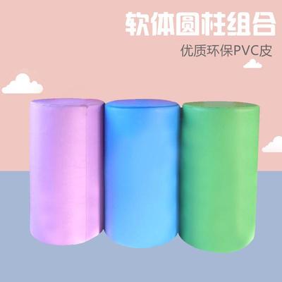 少儿体能骑马柱快乐体操前滚翻亲子感统教具圆柱垫软体组合跳箱
