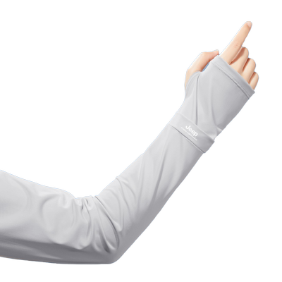 jeep吉普防晒冰袖夏季女士开车防紫外线手套一体宽松冰丝袖套女夏