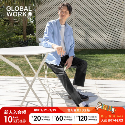 GLOBAL WORK 长裤男2025夏季新款休闲男士裤子287559