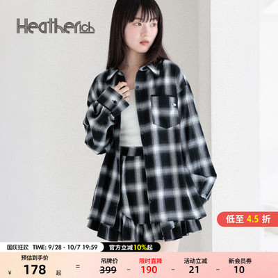 Heatherich长袖衬衫女2026秋季新款休闲简约宽松外套581489