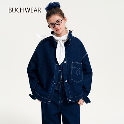 BUCH WEAR外套女2026春季新款时髦干练明线棉质牛仔外套645988