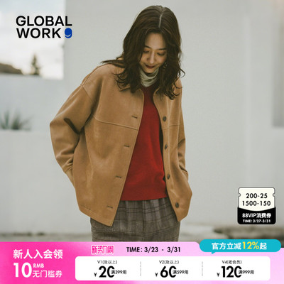 GLOBAL WORK 外套女2026春季新款挺阔版型通勤翻领夹克632429