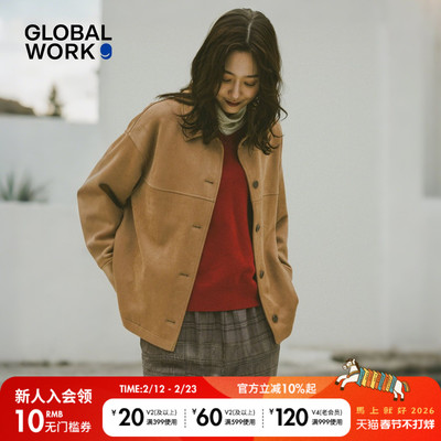GLOBAL WORK 外套女2026春季新款挺阔版型通勤翻领夹克632429