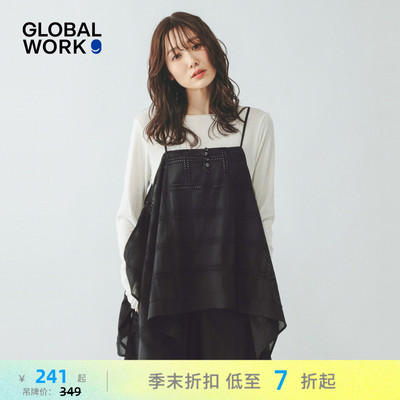 GLOBAL WORK 吊带女2026夏季新款设计感不规则棉质吊带655896