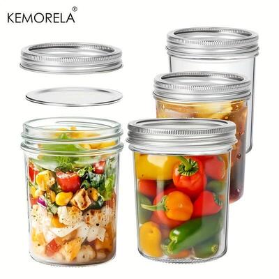 Mason Jars 350ML With Lids 4PCS Pint Mason Jars with Seal Ba
