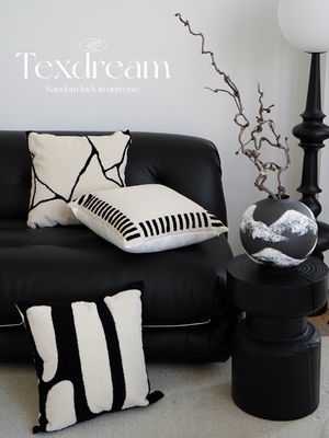 【自然风肌理刺绣抱枕】侘寂靠枕