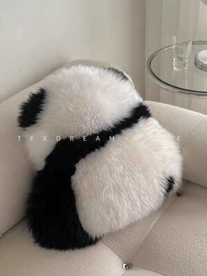 Texdram萌兰花同款熊猫抱枕