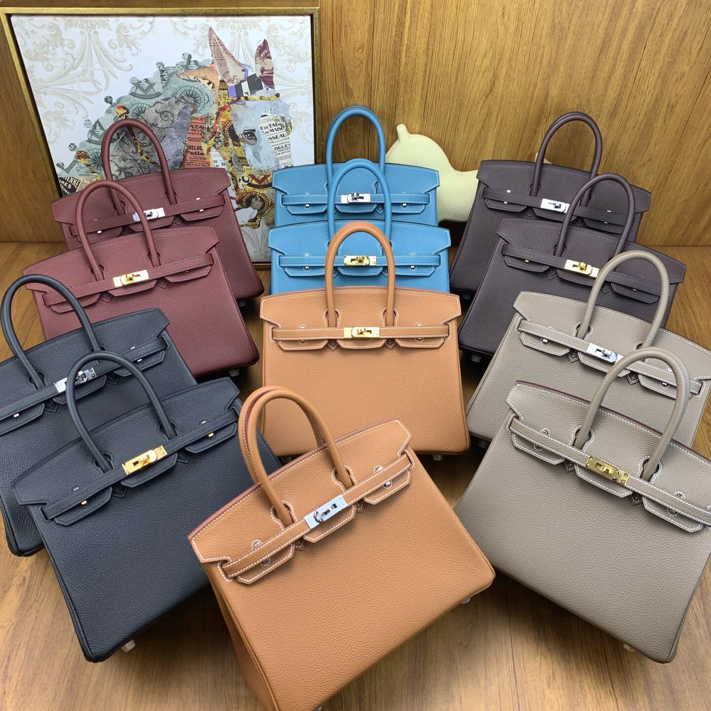 全手工铂金包进口Togon牛皮蜜蜡线手缝Birkin 25cm 30cm手提女包