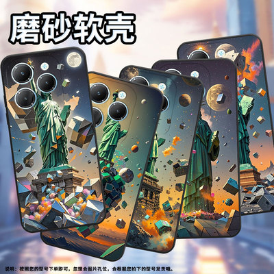 适用传音TecnoPova3手机壳InfinixSmart8保护套Hot40油画风格LF7n轻薄Pova6Pro耐磨X6525硅胶Li9磨砂壳