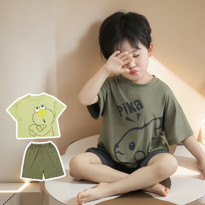 儿童莫代尔睡衣套装夏季薄款
