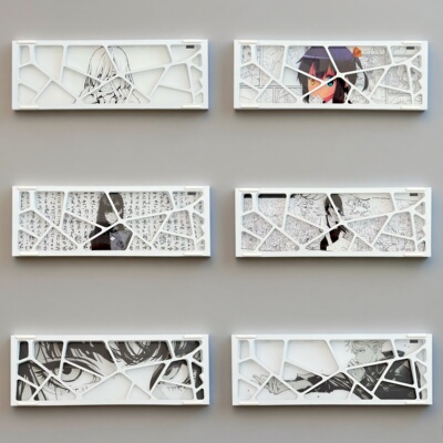 新款AGX60镂空铝壳专用均光板gh60孔位键盘镂空适配