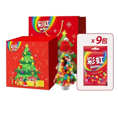【圣诞节礼盒】彩虹糖原果味360g圣诞树礼盒糖果节日礼物