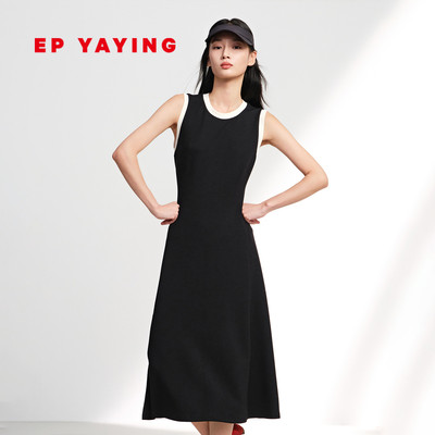 雅莹莫代尔果冻无袖连衣长裙