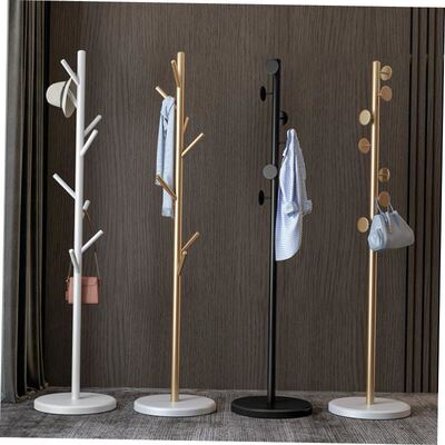 Big coat rack stand clothes holder hat hanger wooden cloth