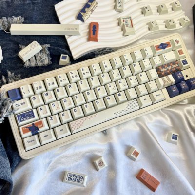 巴塞罗那键帽西班牙主题键帽大全套原厂高度五面热升华西班牙字根