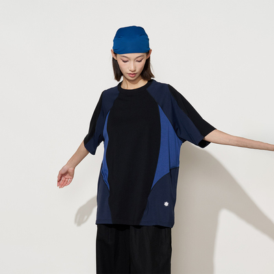 闷与狂FMACM 撞色拼接舒适亲肤短袖T恤