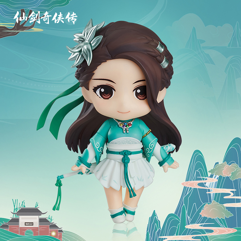 仙剑奇侠传官方 GSC月清疏粘土人Q版可动手办_虎窝淘