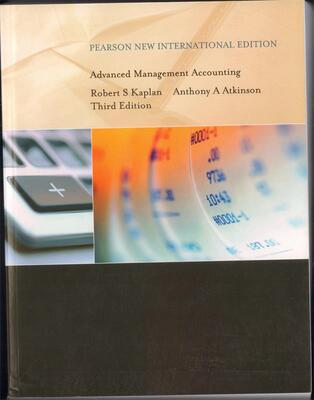 原版进口英文 Pearson New International Edition: Advanced Management Accounting 培生新国际版：高级管理会计