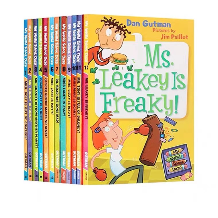 英文原版 My Weird School疯狂学校第二季 12册儿童章节小说书小学生推荐课外读物趣味故事童书儿童读物中小学英语阅读提升_虎窝淘