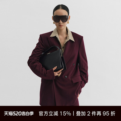 Unawares双排扣宽松西装外套