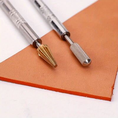 1Pc Leathercraft Edge Dye Pen&Oil Gluing Applicator-Metal Le