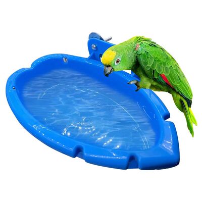 Parrot Food Tray Multifunction Creative Blue Bathtub Animal