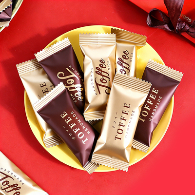 海盐法式焦糖杏仁巴旦木Toffee太妃糖独立小包装咖啡味糖果年喜糖