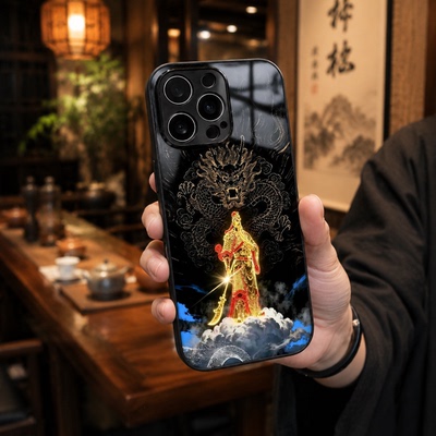 【iPhone 16 Pro Max专用】A11685关云长奢华冰透玻璃手机壳，券后价只要38元