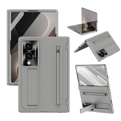 适用三星Galaxy Z TriFold三折叠手机壳zfold8ultra保护套fold7/6隐形支架一体带触屏手写笔槽超薄外壳膜一体