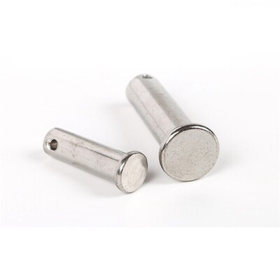 不锈钢M24x60x70x80x90x100x110x120-150304带孔平头销销轴定位