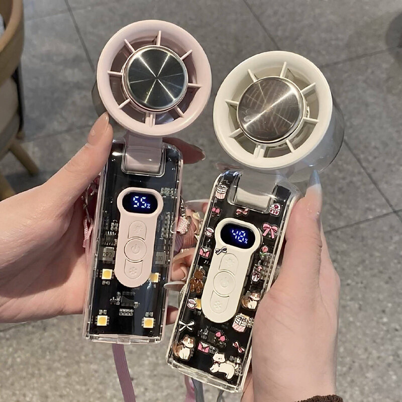 制冷小风扇静音手持迷你冰敷式半导体便携挂脖长续航户外学生上课