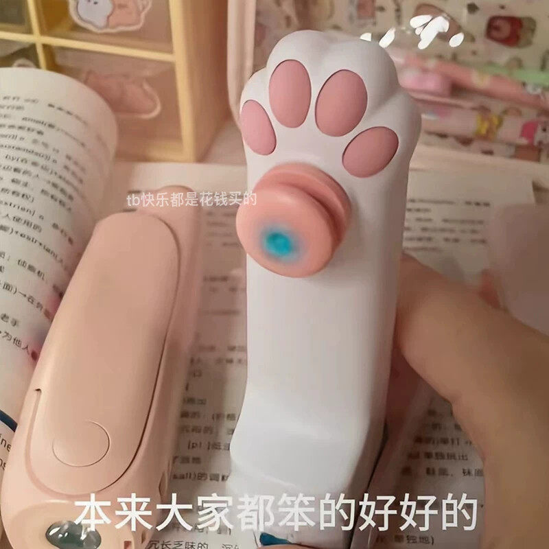 猫爪手持折叠风扇小型学生上课静音2026新款便携式usb充电大风力