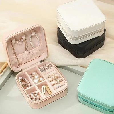 Poable Mini Jewelry Storage Box Travel Organizer Jewelry C