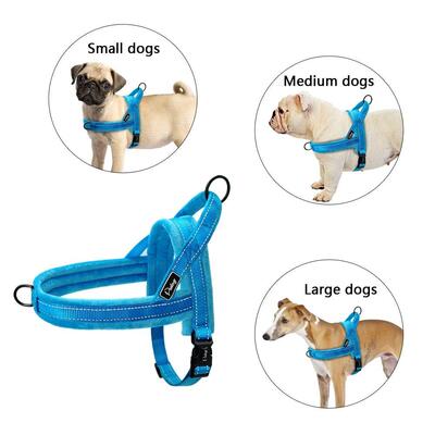 No Pull Dog Harness Nylon Large Dog Harness Reflective Pet V