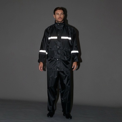 执勤款春亚纺分体雨衣雨裤套装户外摩托车骑行反光衣防水服