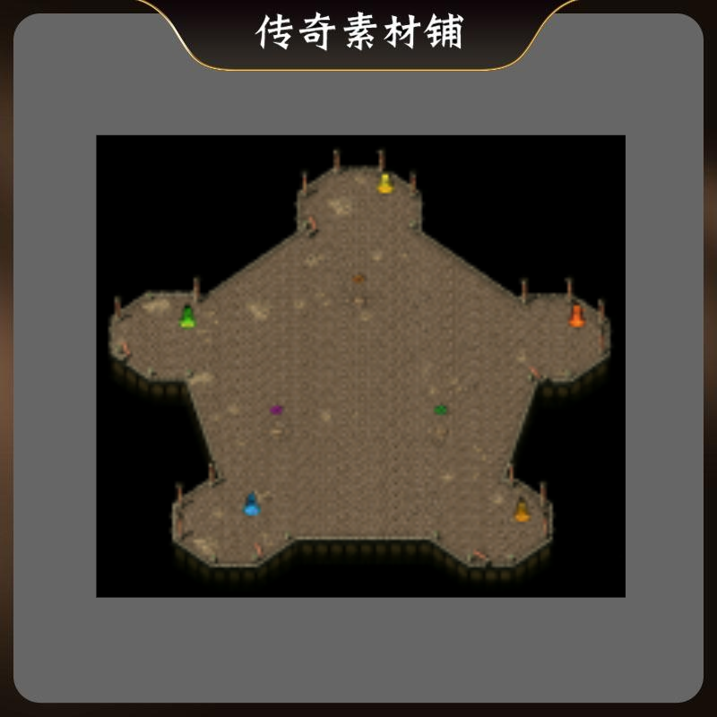 传奇地图素材 五行封魔阵独立地图 高清地砖地图