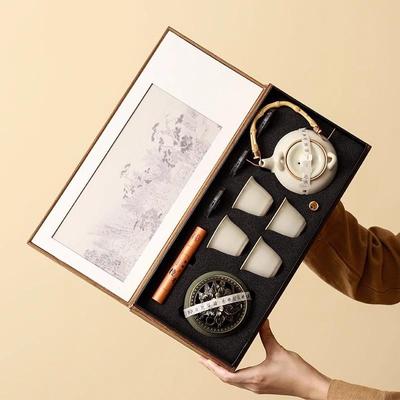 Ru Kiln Tea Set Gift Box Company Anniversary Celebration Pr